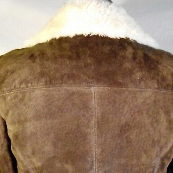 Express | Jackets & Coats | Express Chocolate Brown Suede Sherpa Jacket ...